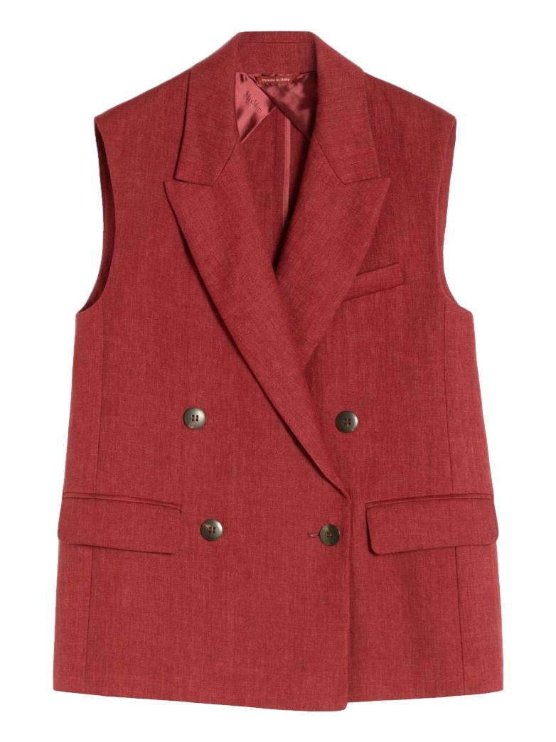 MAX MARA Linen Twill Gilet